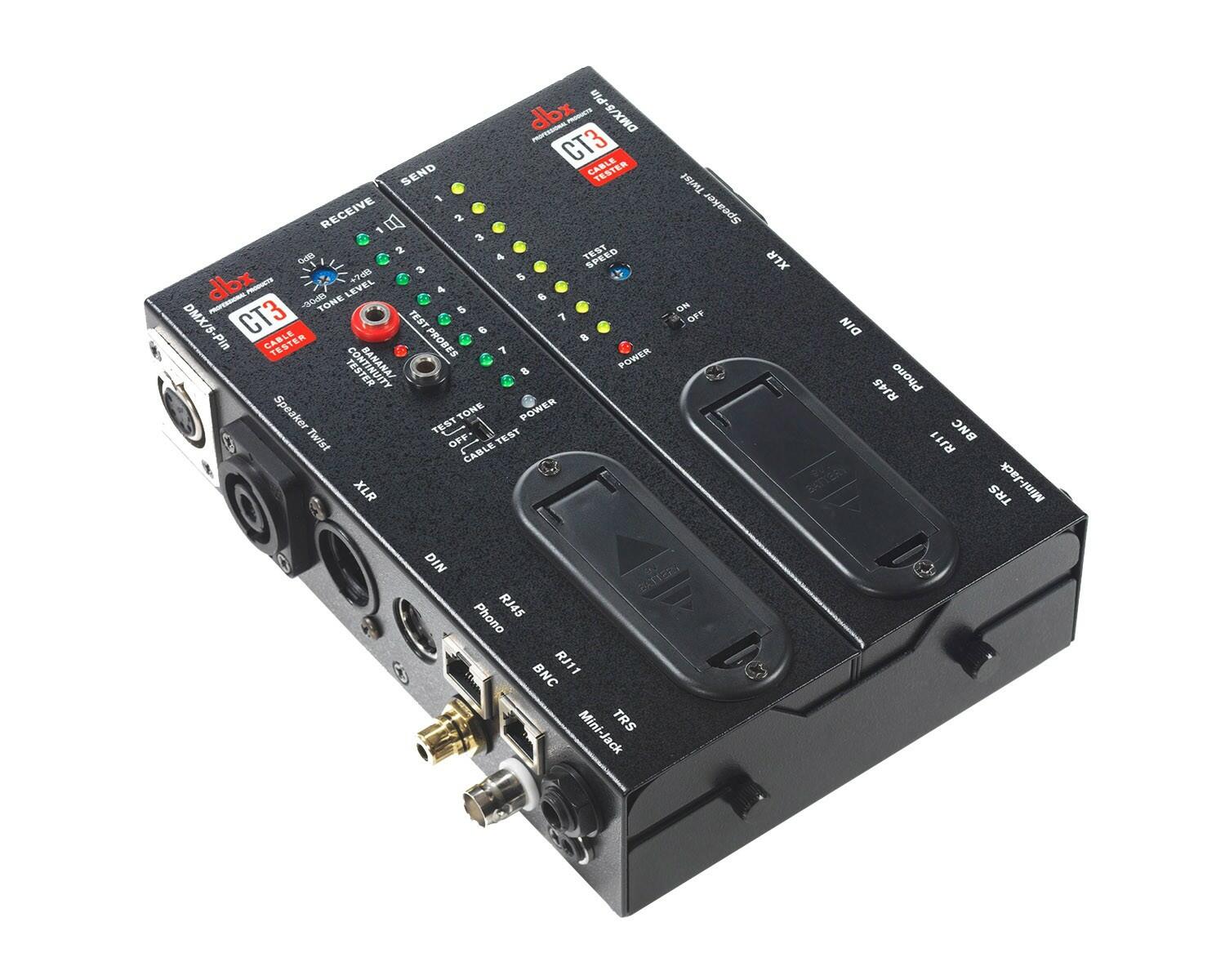 DBX CT3 Adv Cable Testing Unit RJ45/RJ11/MIDI/XLR/Phono/BNC/DIN