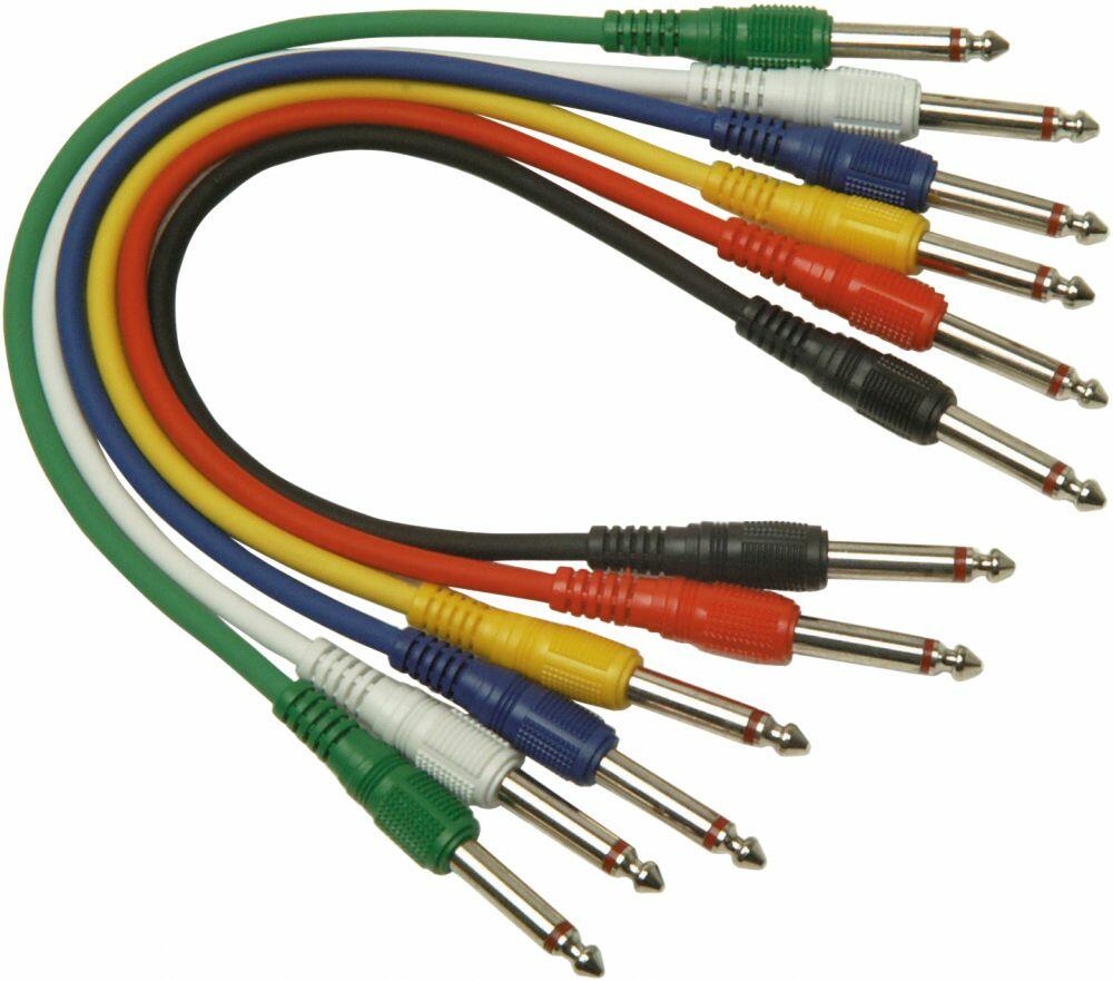 SoundLAB Standard Assorted Coloured 6.35mm Jack Plug to 6.35mm Jack ...
