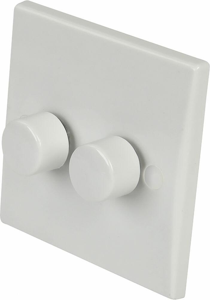 Eagle LED Compatible Dimmers Curved Edge Gang 2, E344DB