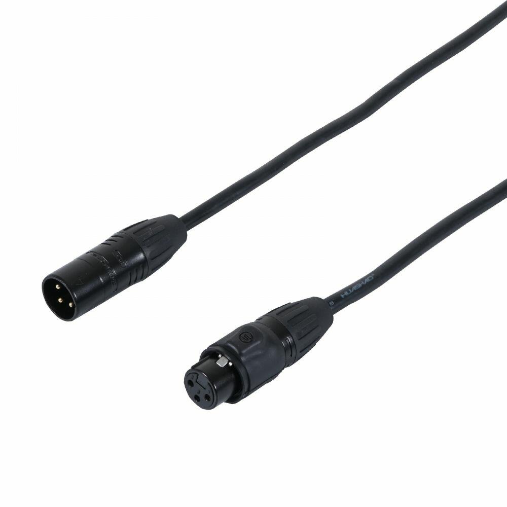 LEDJ Seetronic IP 3 Pin Male XLR to 3 Pin Female XLR DMX Lead, 1.5m, CABL541