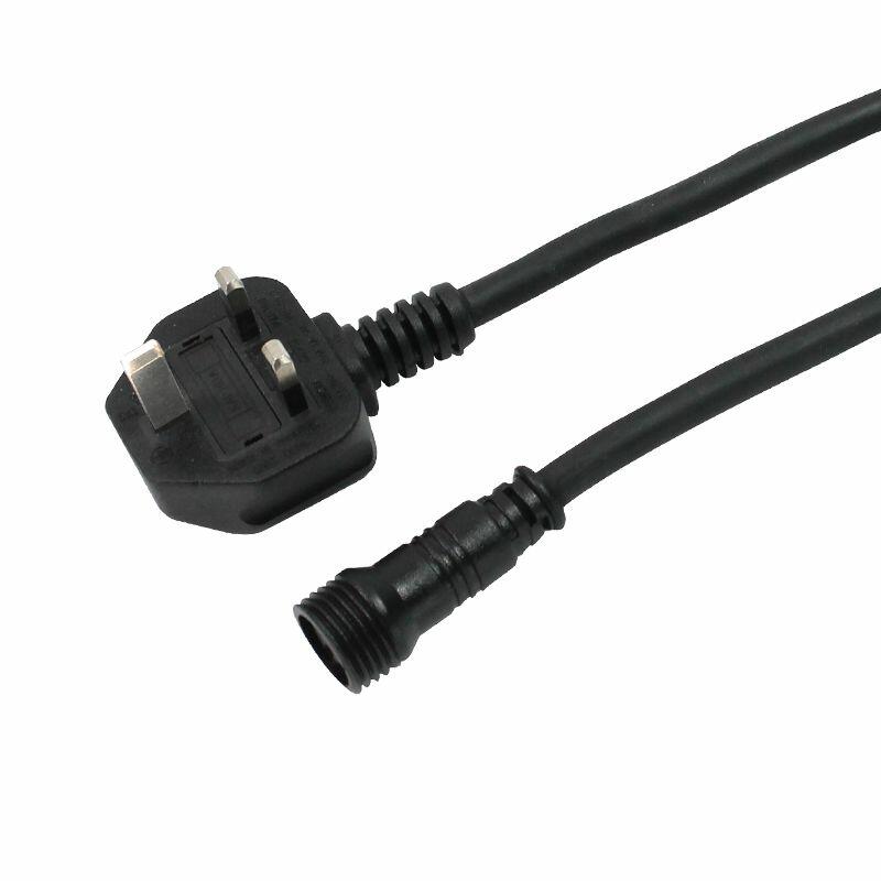 LEDJ Exterior Spectra Series Power Lead, UK Plug to Power 3 Pin Female ...