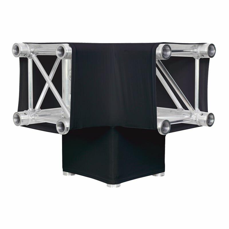 LEDJ Black 3 Way 90 Degree Corner Quad Truss Sleeve/Sock, LEDJ275A