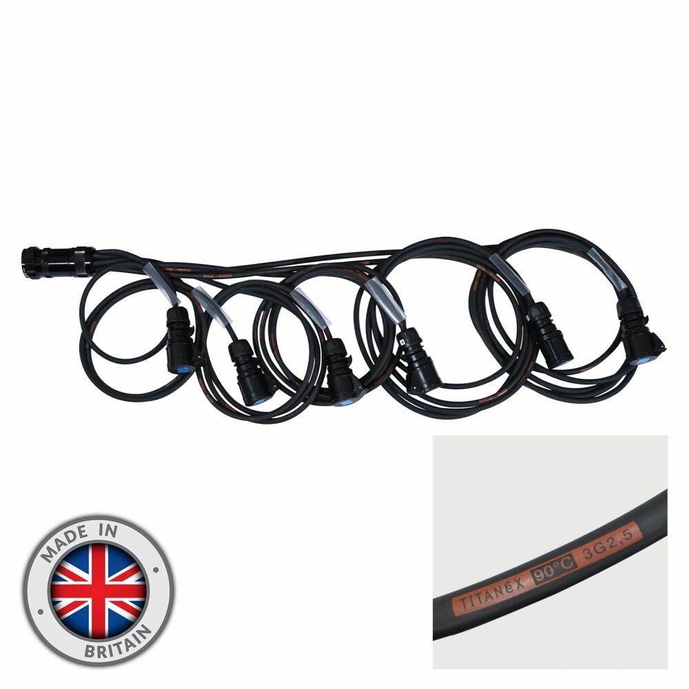 eLumen8 Socapex 19-Pin Male - 16A Female 2.5mm Staggered 1m Fan-Out ...