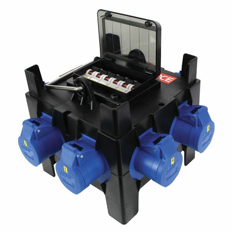 eLumen8 Power Distribution Box, 32A, 415V In, 6 x 16A Out (9030184K)