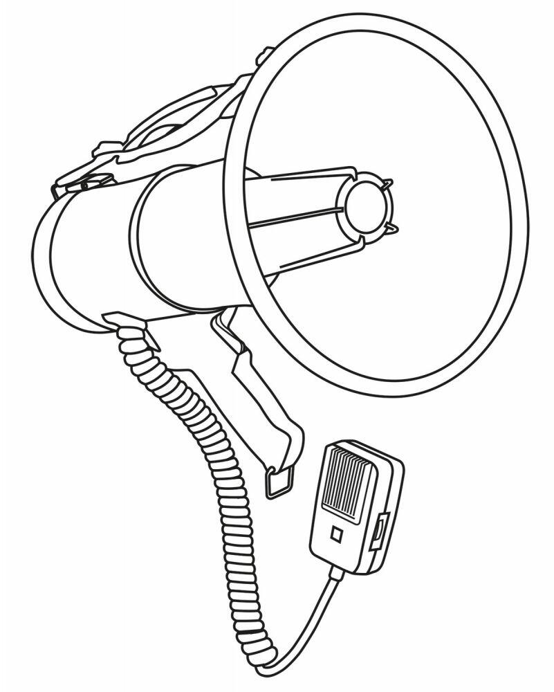 Adastra L25 Megaphone, with siren, 25W max - 952.016UK
