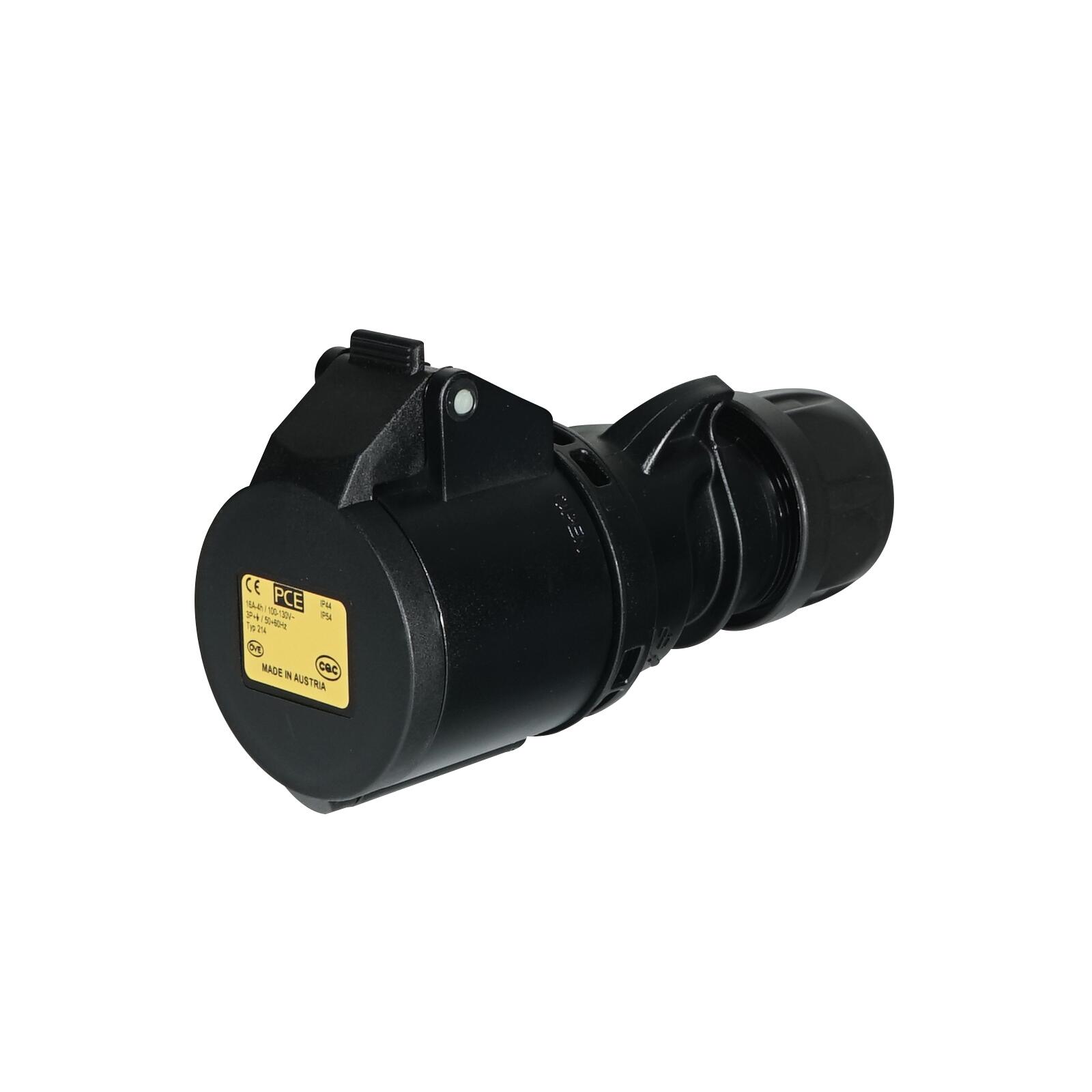 PCE 16A 110V 3P+E Socket Black (214-4x)