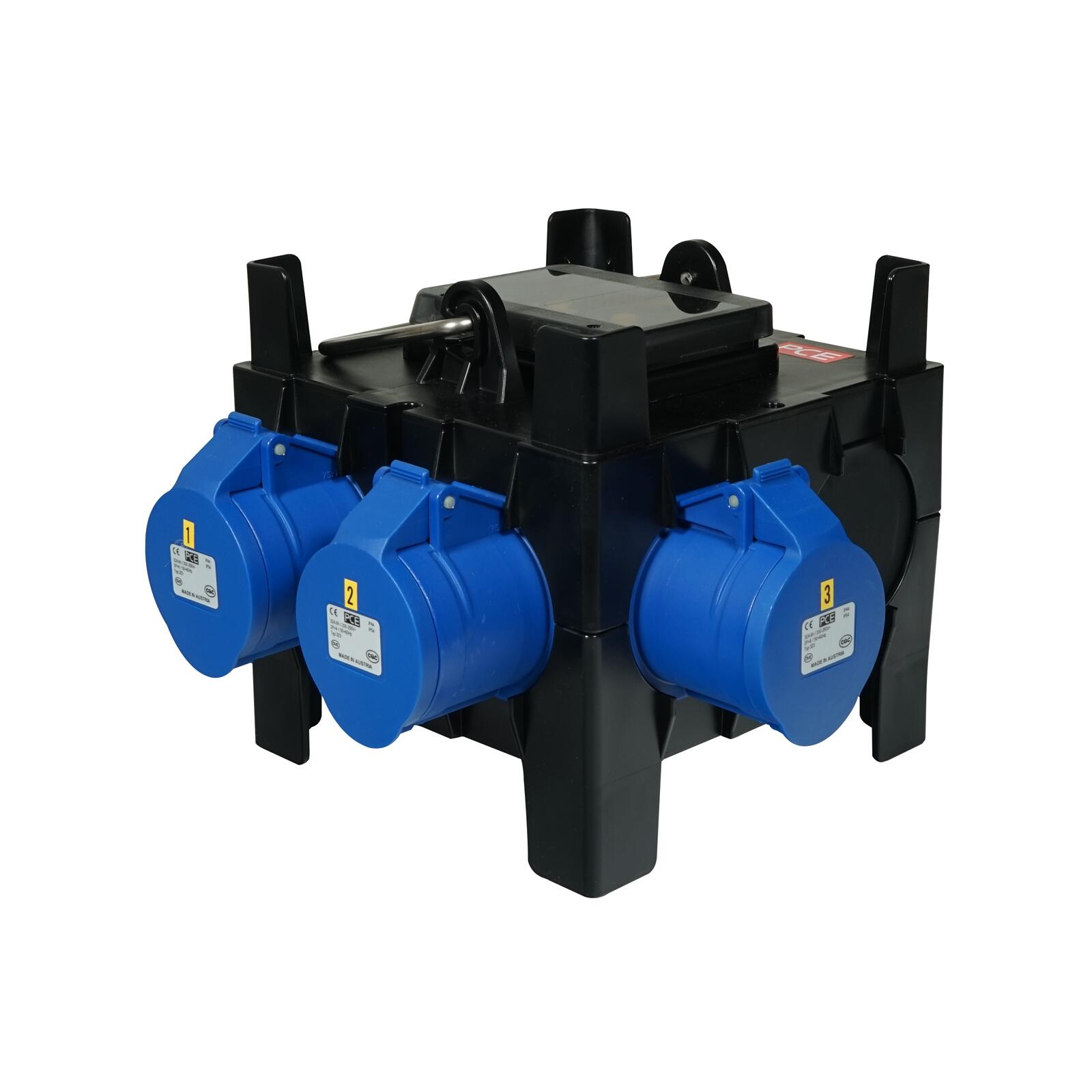 PCE IMST Distribution Box 32A 415V In, 3 x 32A 240V Out (9030657)