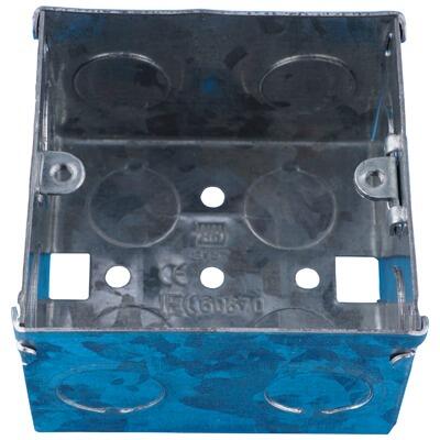 Eagle Single Gang Zinc Plated Metal Back Box, E361AE