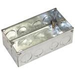 Eagle Two Gang Zinc Plated Metal Back Box, E361AG