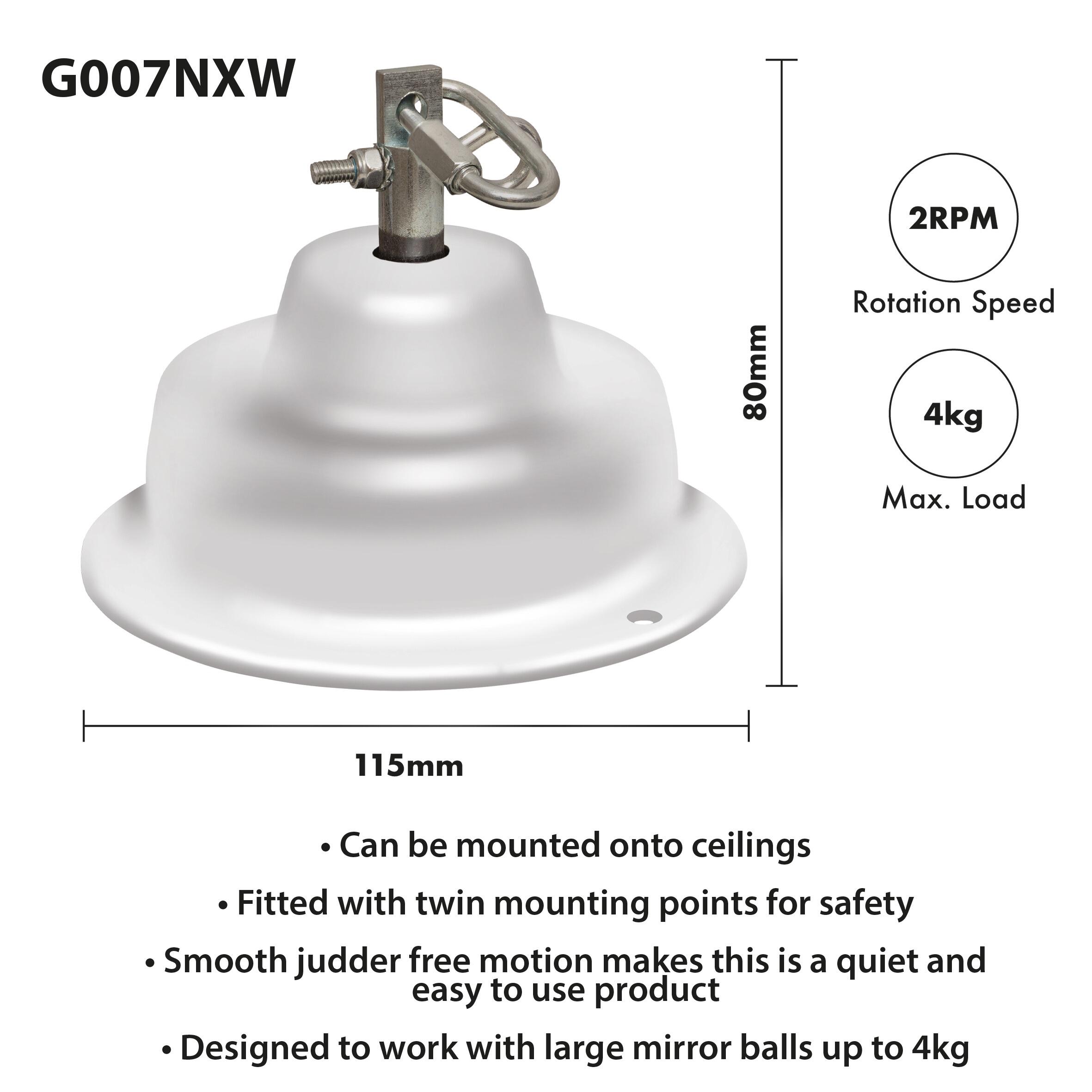 FX Lab 2 RPM Professional Mains Powered Mirror Ball Motor with Twin ...