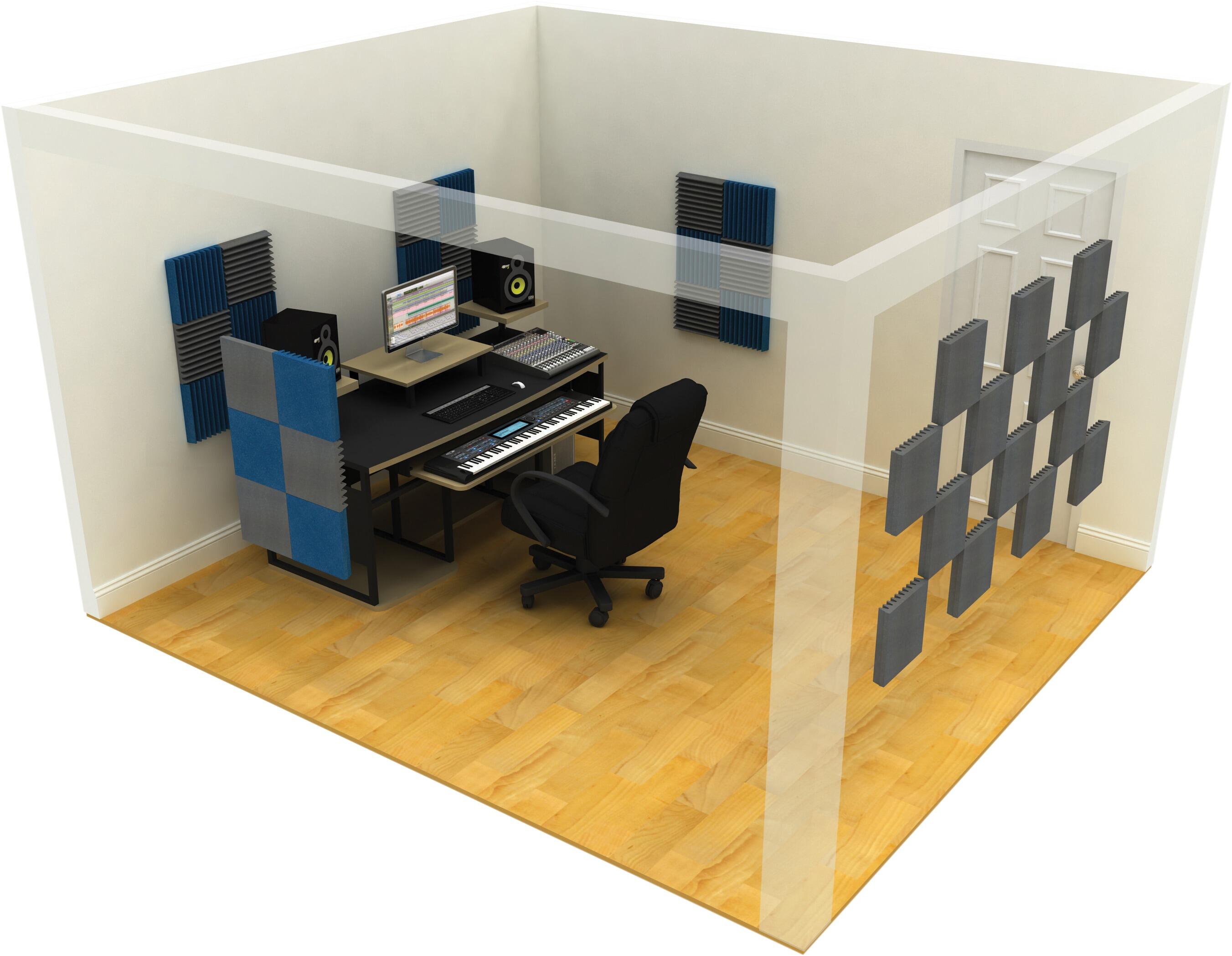 EQ Acoustics Foam Acoustic Tile Pack, 300mm x 300mm x 50mm (16 Tiles)