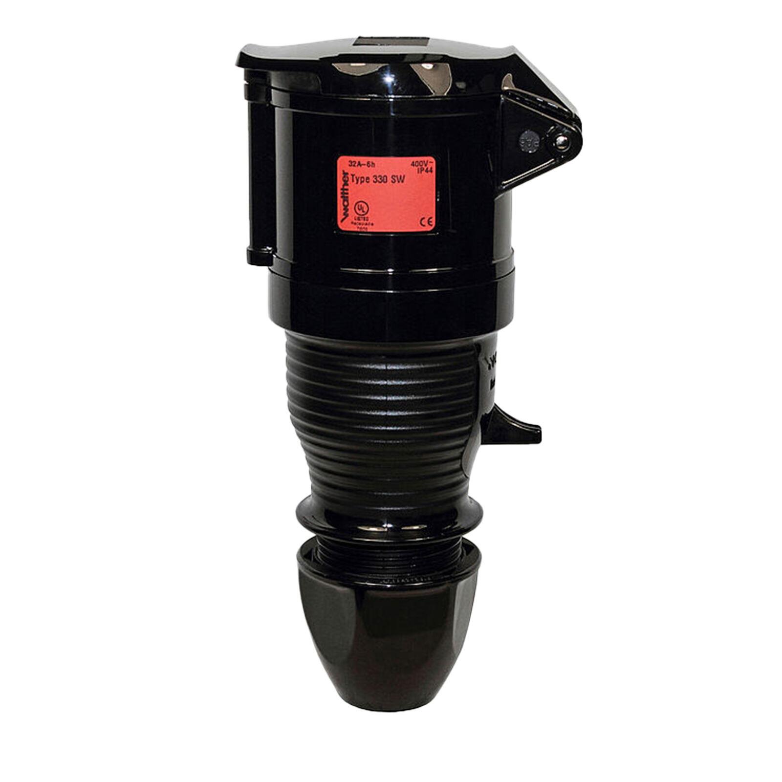 Walther 32A 415V 2P+E Black Plug 330SW