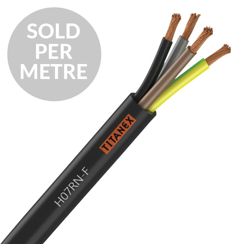 Titanex H07-RNF 1.5mm 4 Core Rubber Cable - Cut Length