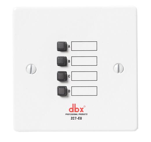 DBX ZC-7 - Wall-Mounted Zone Controller - Push to Talk Controller