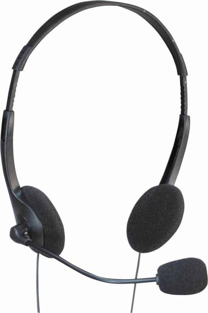 SoundLAB Stereo PC Headset with Flexible Boom Microphone & In-line ...