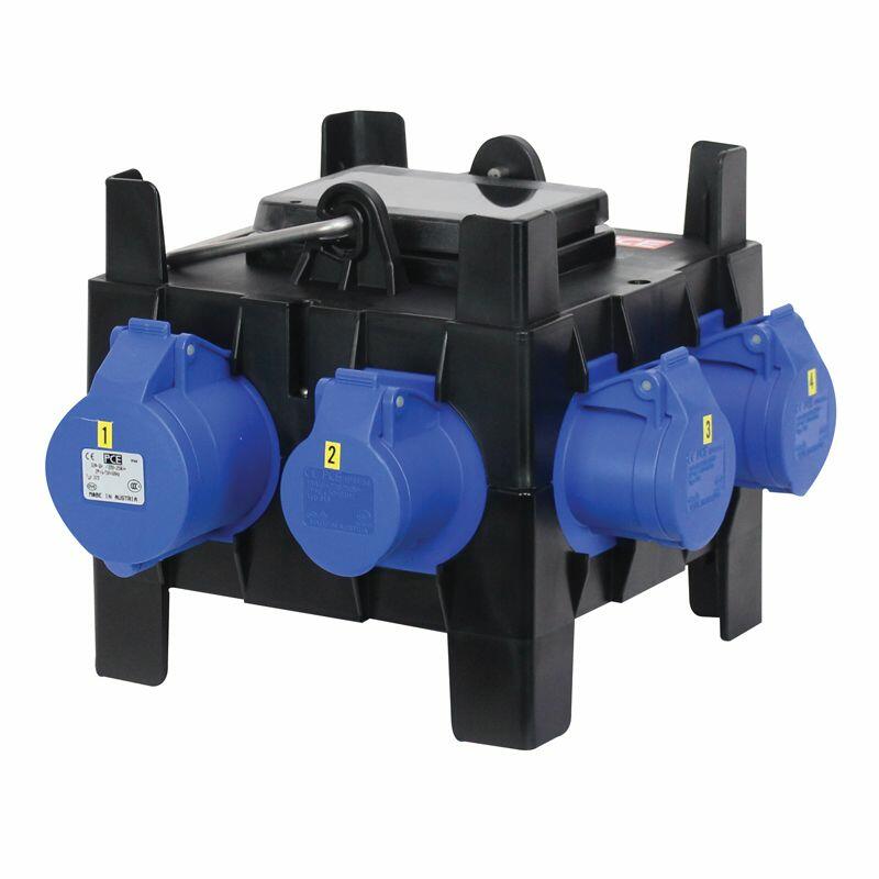 PCE Power Distribution Box, 32A, 240V In, 4 x 16A + 1 x 32A Out (9030182)