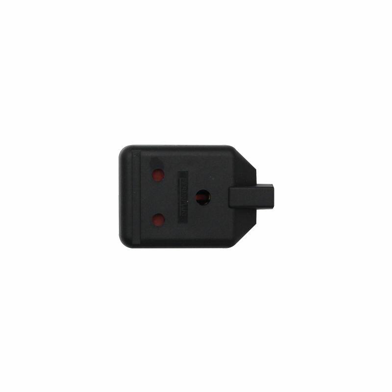 Masterplug 1 Gang 15A Round Pin HD Mains Socket, Black (ELS15B)
