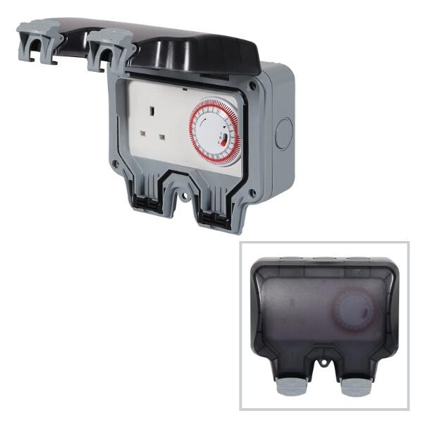 Masterplug IP66 13A Timer Socket (WP23TM24)