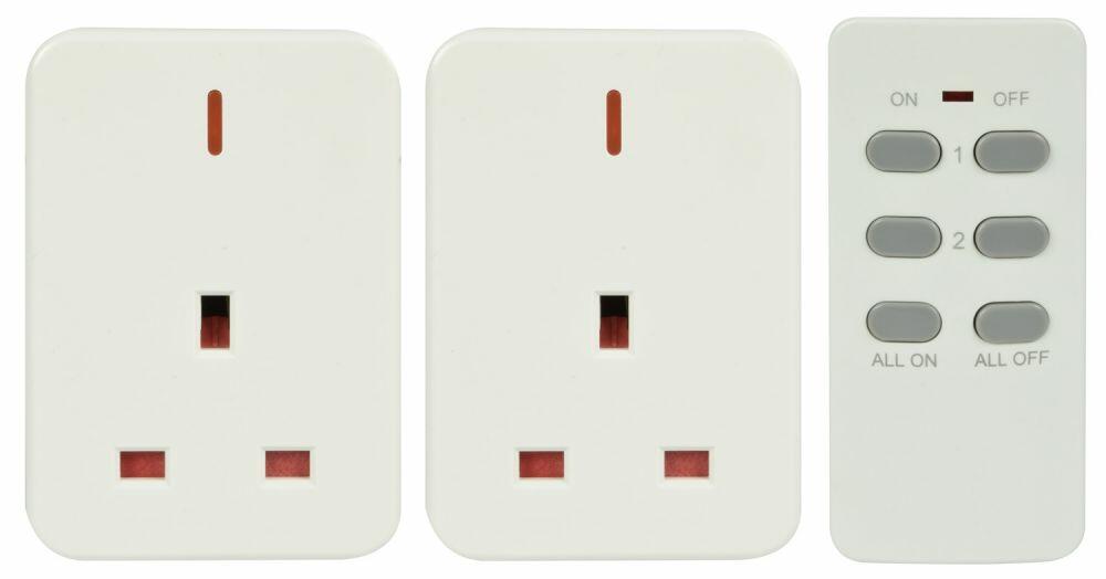 Mercury WRC2 Wireless Remote Control Mains Sockets - Set of 2 - 350.117UK