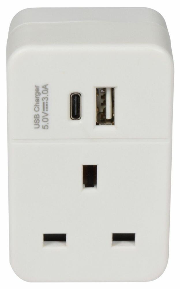 Mercury Plug Through Adaptor USB A+C