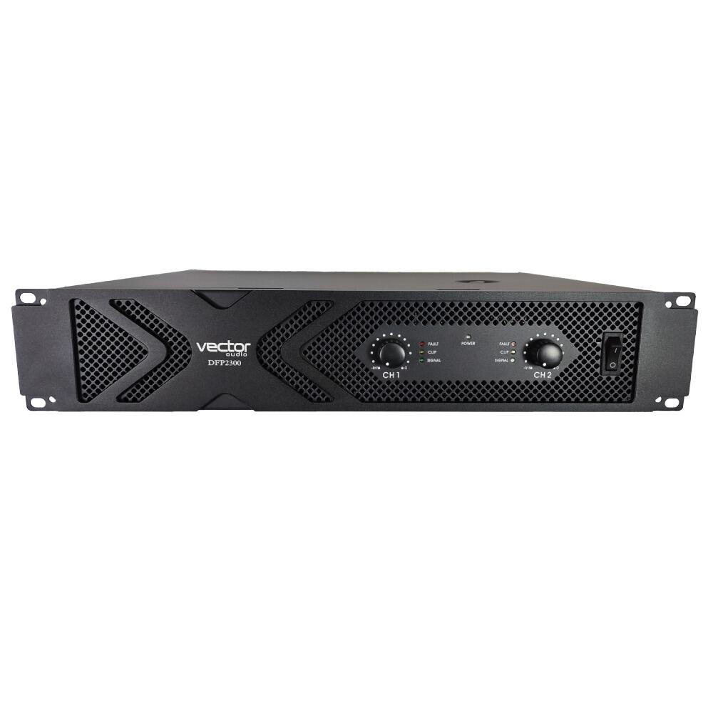 Vector Audio DFP2300 Amp 2 x 1200w @ 4ohm, 2u Rack Mount
