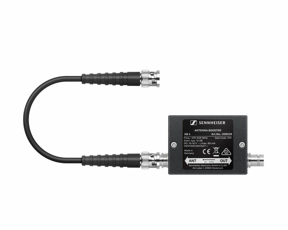 Sennheiser AB 4-GBw Inline antenna booster, +10 dB gain, BNC
