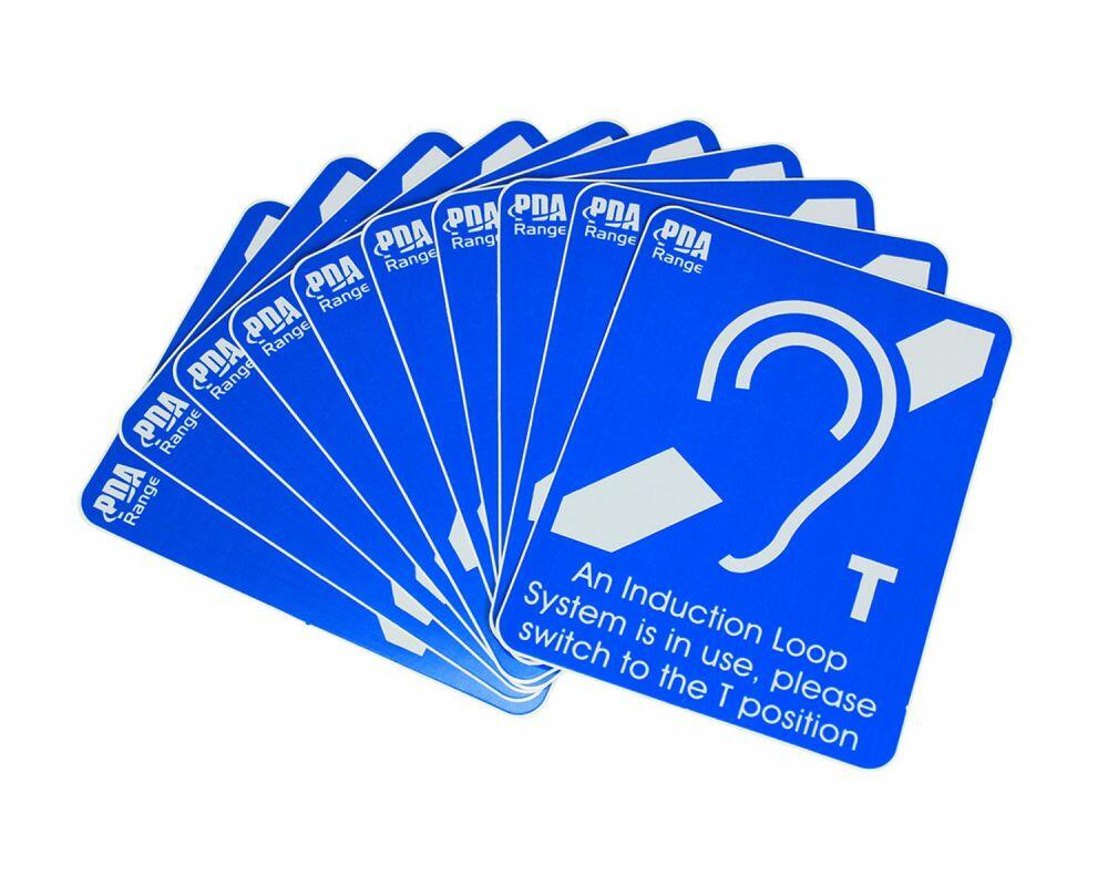 Signet PDA Pack of 10 self-adhesive ,hearing loop fitted,, stickers