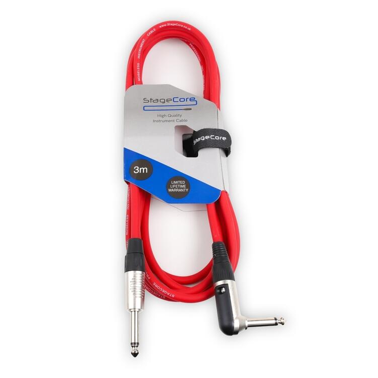 StageCore 6.35mm Angled Mono Jack Plug - 6.35mm Straight Mono Jack Plug ...