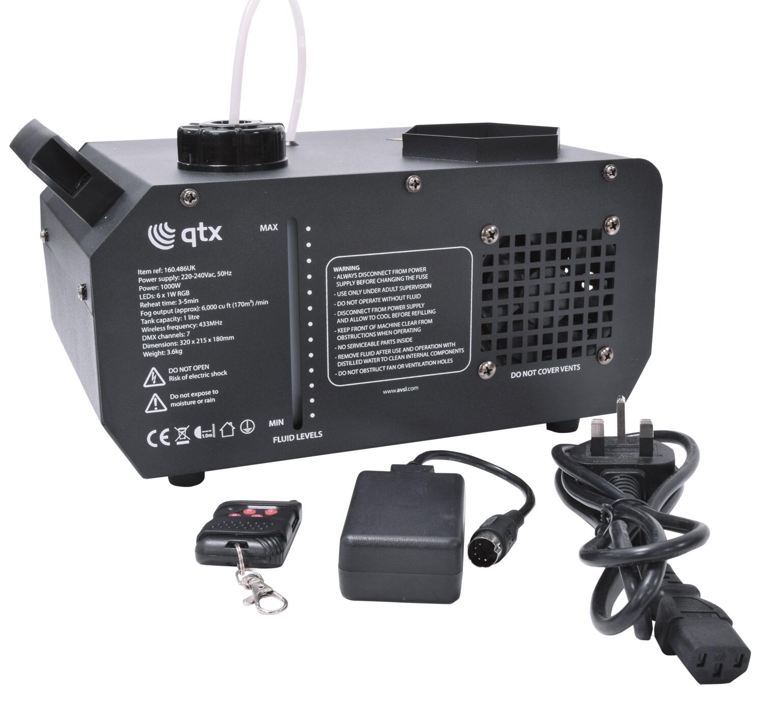 QTX FLARE 1000 Vertical LED Fogger Smoke Machine