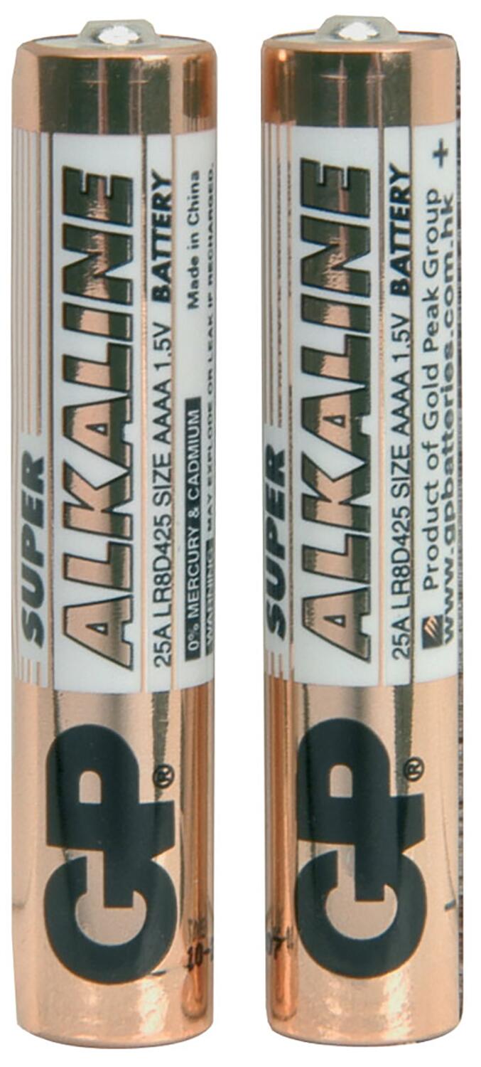 GP Batteries Alkaline Battery, AAAA 1.5V - 2pcs