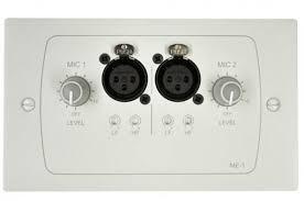 Cloud ME1 White Dual Mic Input Plate for DCM1 UK 2-Gang Version