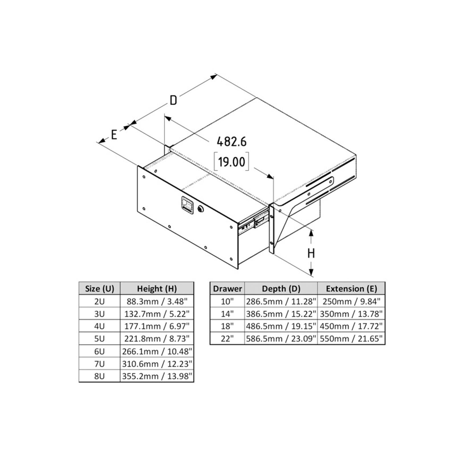 Penn Elcom 3U Touring Grade Rack Drawer (R2293-18-3UK)