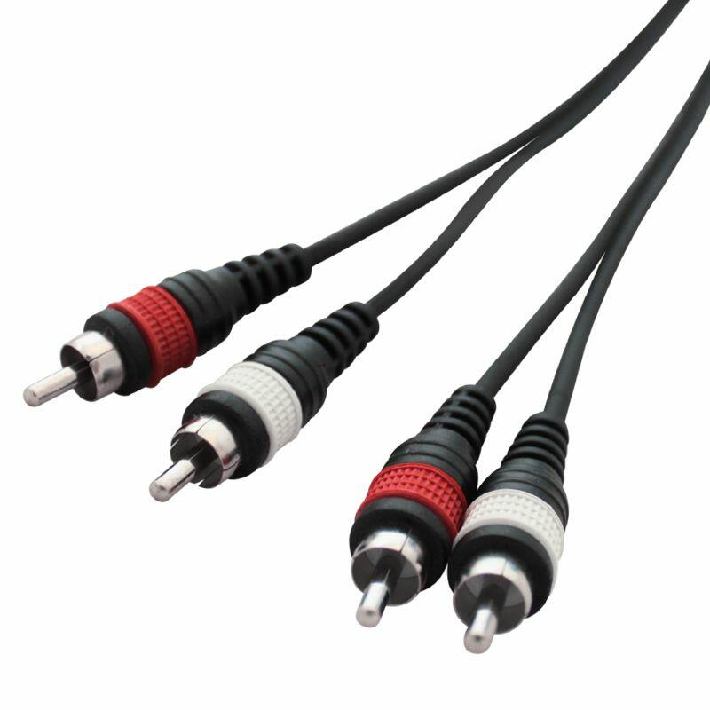 W Audio, 2 x RCA Phono Plug to 2 x RCA Phono Plug Audio Lead, 3m