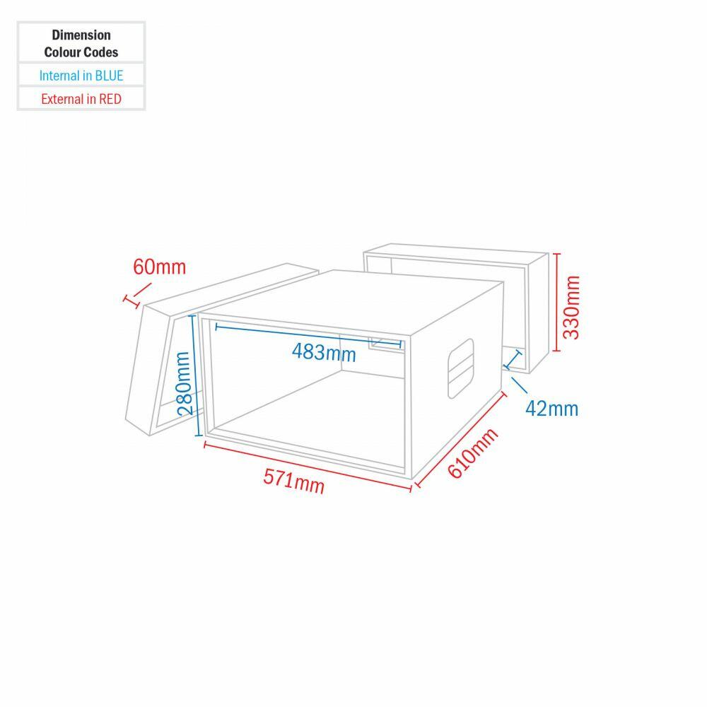 eLumen8 Rock Box 6U Rack Case