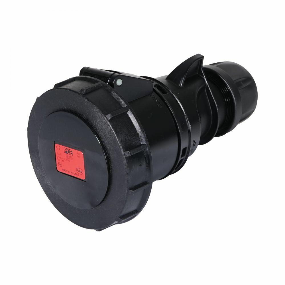 Pce 32a 415v Ip67 3p N E Black Socket 2252 6x