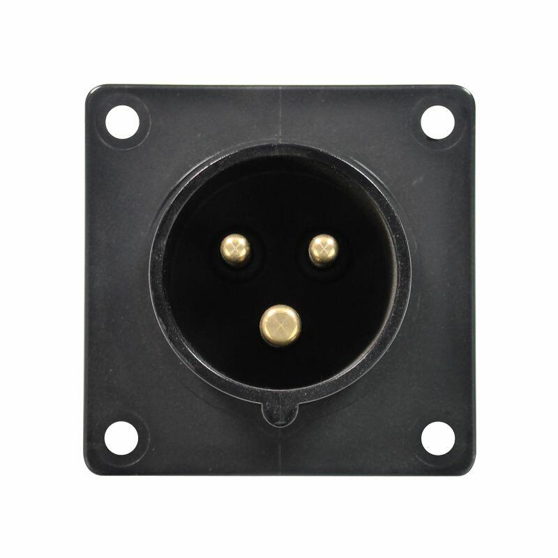 PCE 16A 230V 2P+E Black Appliance Inlet (613-6X)