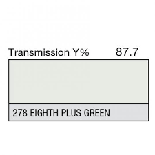 LEE Filter 278 Eighth Plus Green Filter Sheet, 21" x 48"