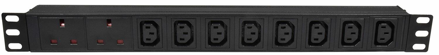 Adastra 1U Rackmount 2 UK + 8 IEC Power Distribution Unit + 1.8m Lead ...