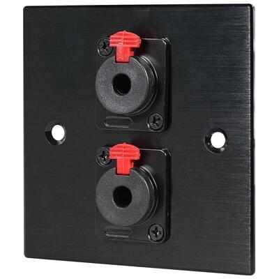 Eagle 2 x 6.3mm Jack Socket Wall Plate, F267VP