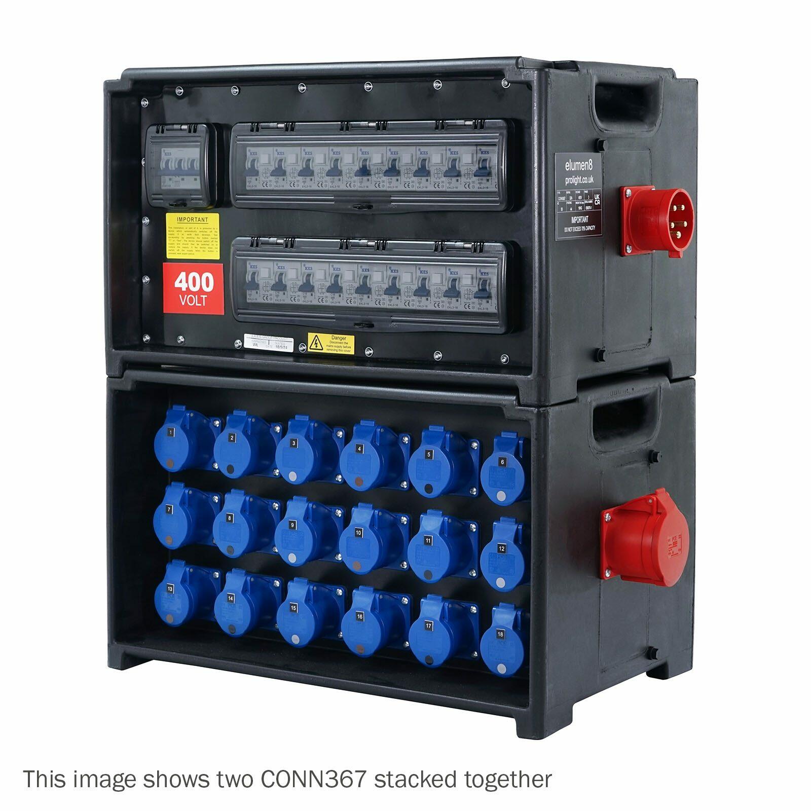 Elumen8 MERZ Distribution Box 32A 3PH In/Thru to 16A RCBO