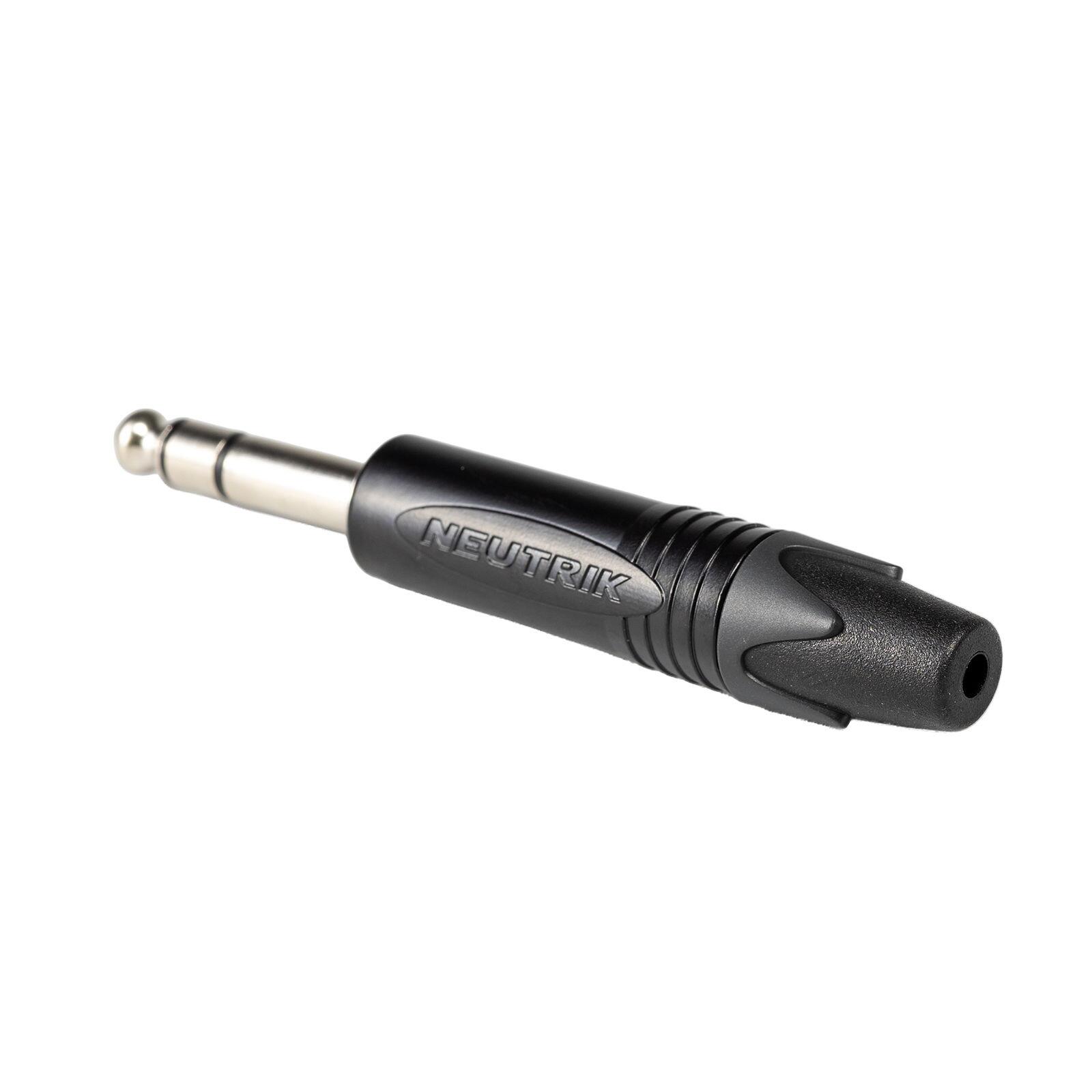 Neutrik 3-Pole 6.35mm (1/4") Black Jack Plug NP3X-BAG