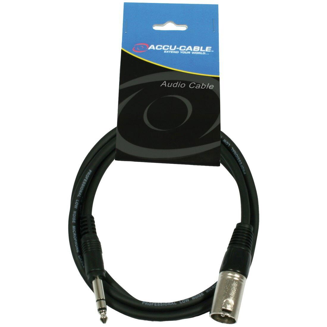 Accu Cable AC-XM-J6S/3 XLR male to 63 Jack Stereo