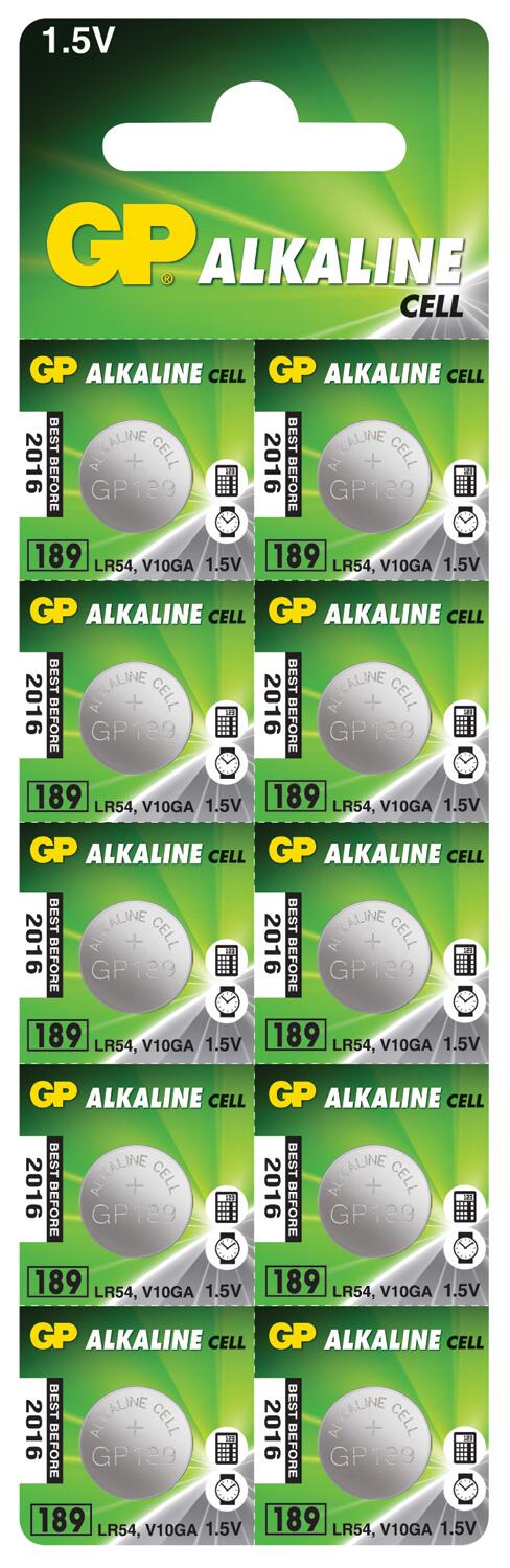 GP Batteries Button Cell Alkaline LR54 - 10pcs