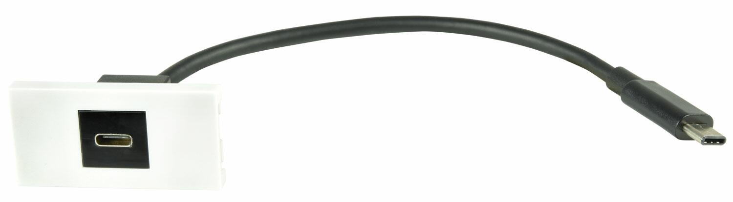 AV:Link Wall Plate Module - USB Type-C Socket to Male Tail - 122.537UK