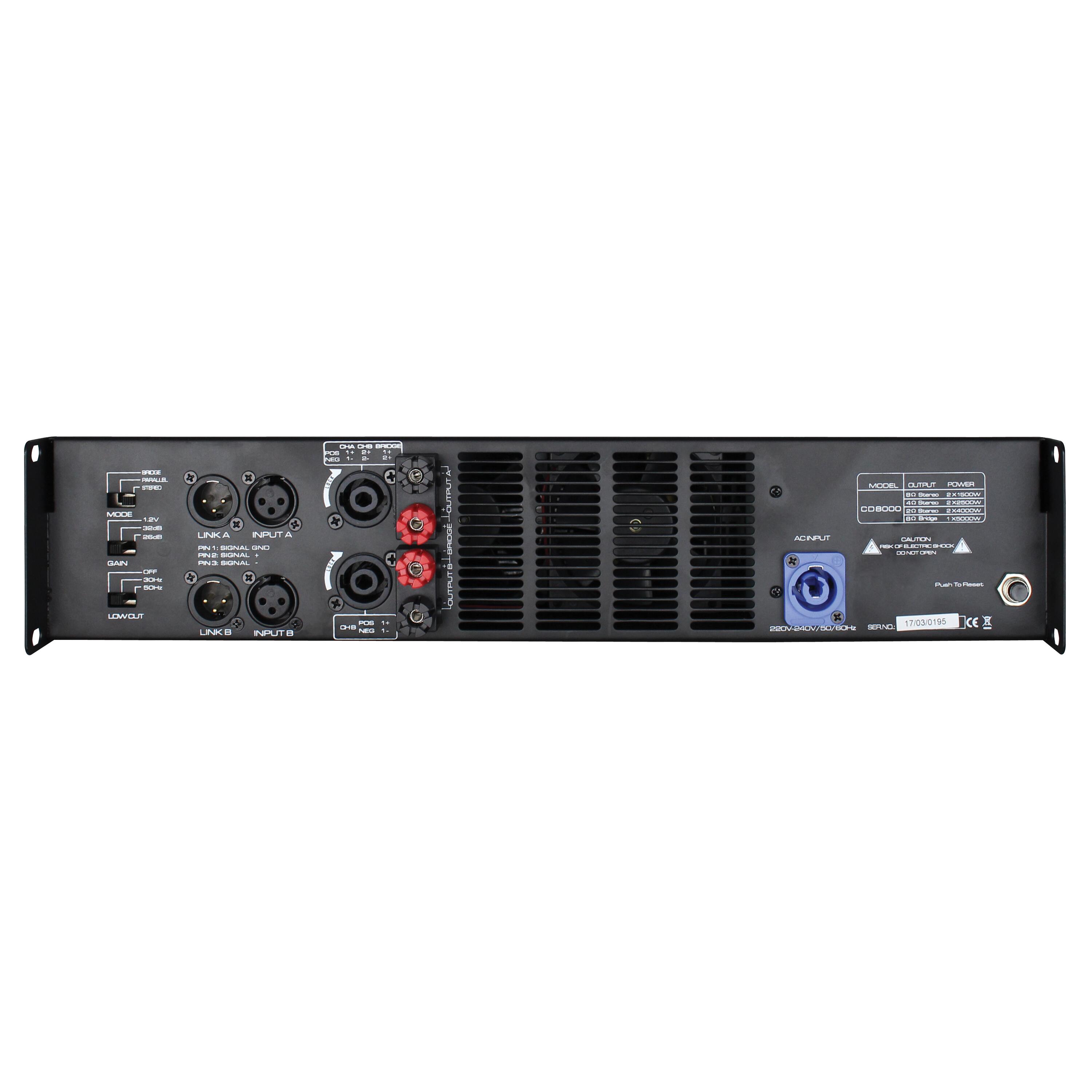 Zenith CD 8000 2 X 4000W Power Amplifier