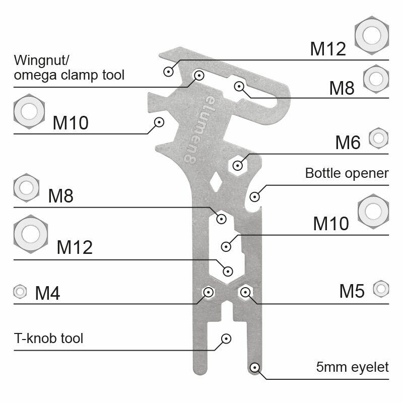 eLumen8 Wingnut Spanner 11 in 1 Multi-tool - Stagegear