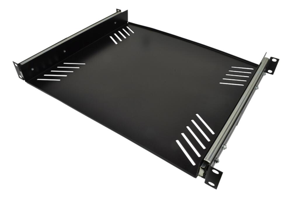 StageCore ADRK1PE 19 1U Universal Sliding Rack Tray BLACK - (99042)