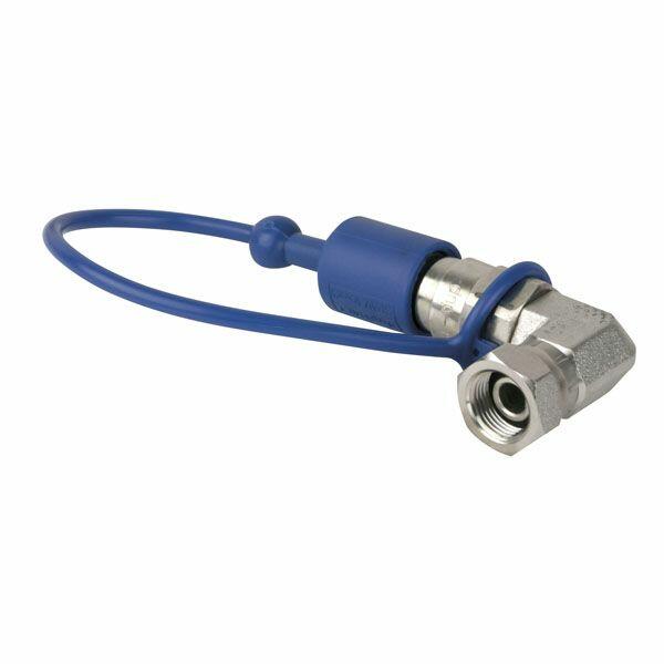 Showtec CO2 90 degree, 3/8 to Qlock male adapter (61028)