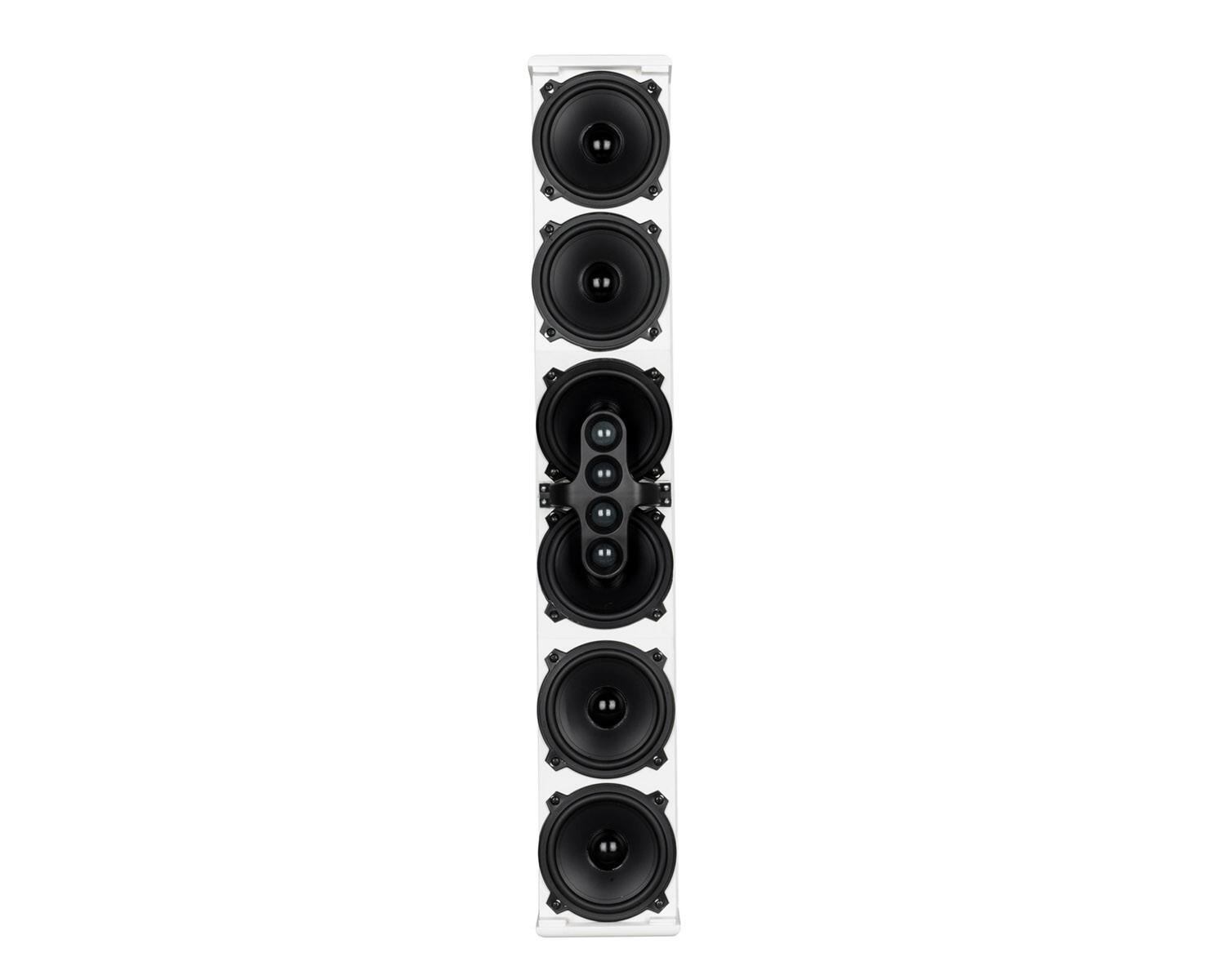 RCF L2406-T Acustica 3-Way Column Array Loudspeaker, 6x5"+4x1", 200w, White