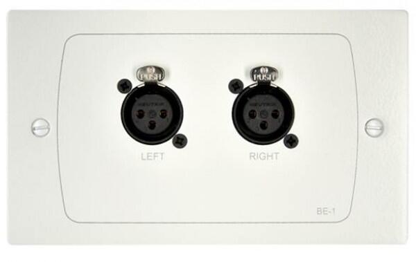 Cloud BE-1W, Dual Bal Input Plate for DCM1 UK 2-Gang Version, White
